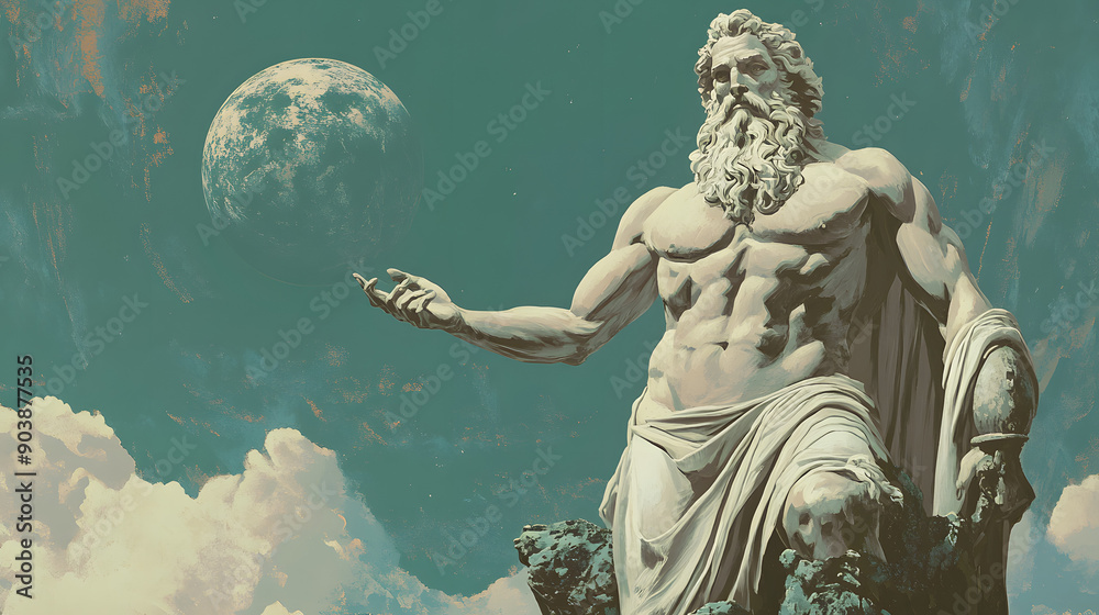 Greek God Uranus illustration, Uranus, the personification of the sky ...