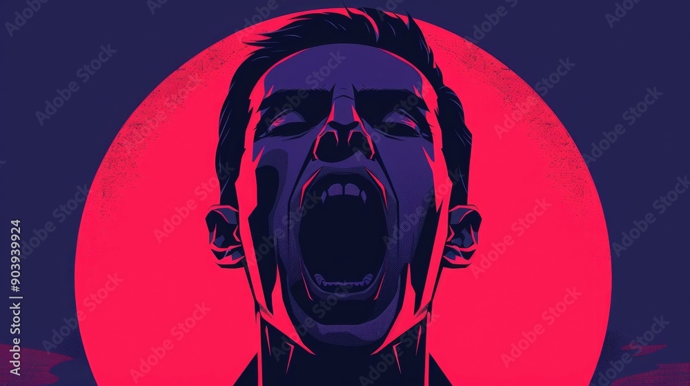 Captivating of a vampire character in a dramatic biting scene with a ...