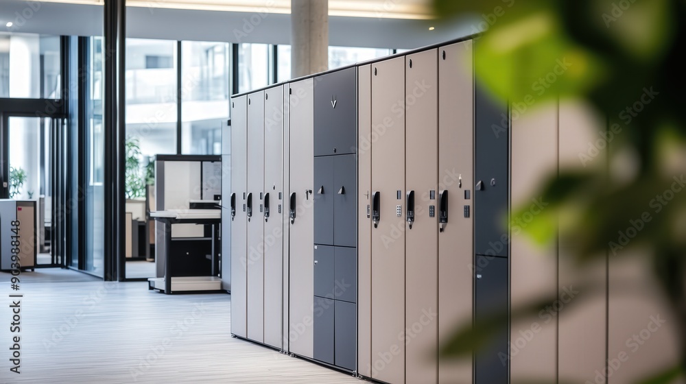Modern Office Storage Solutions: Personal Lockers in Open Plan Office ...