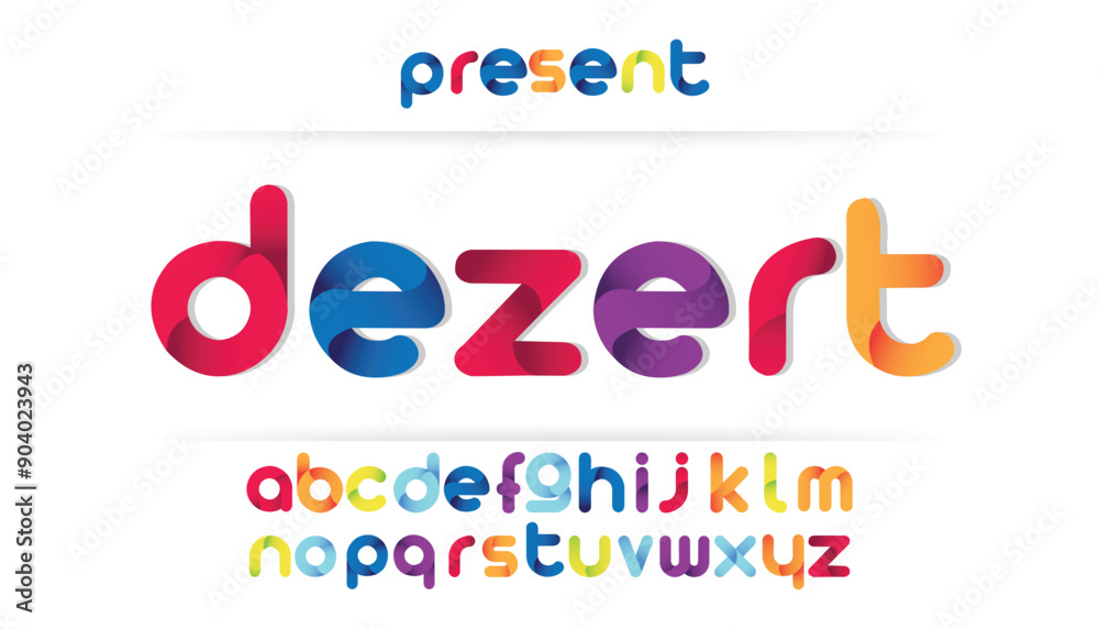 Vector de Stock Round Colorful Typography technology electronic future ...