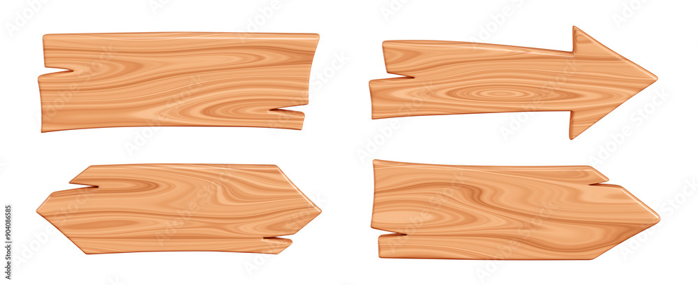 Wooden plaque for text box. Cartoon 3d render illustration of signboard ...