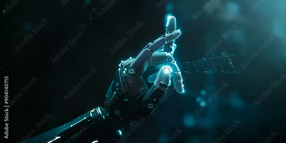 world map with alpha matte ,robotic hand with blur back ground ...