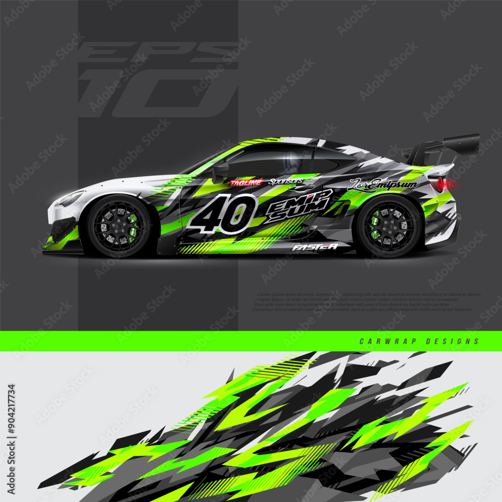 Car wrap decal designs. Abstract racing and sport background for racing ...