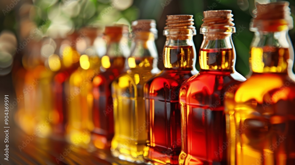Assorted cooking oils from plants animals and synthetics displayed on ...