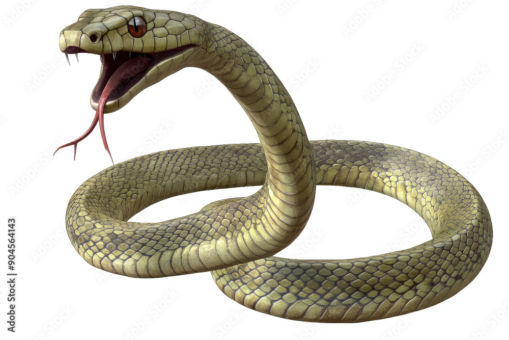 realistic and intense image of a snake with its mouth wide open ...