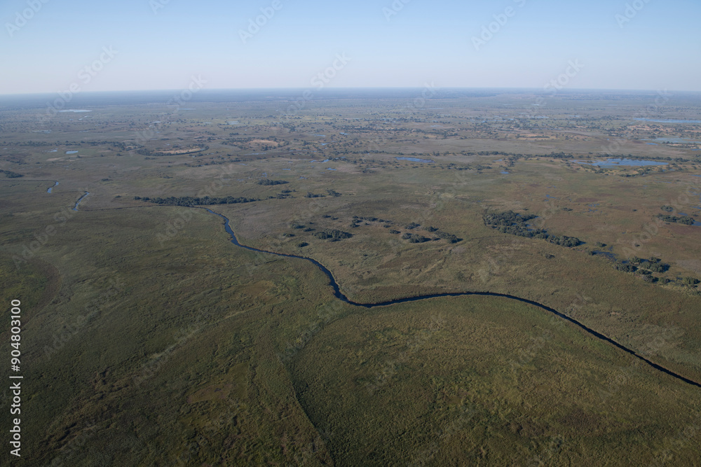 Okavango Delta, This delta in north-west Botswana comprises permanent ...