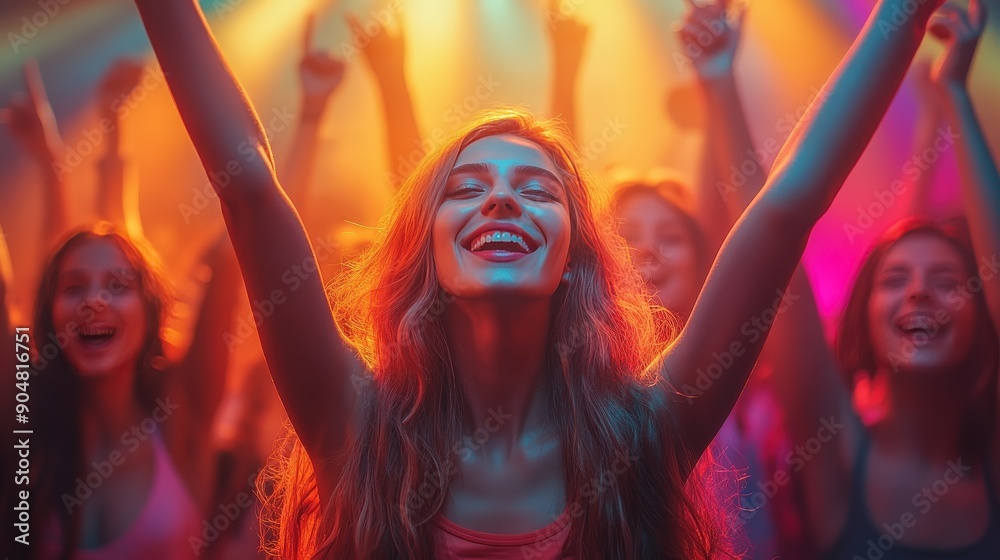 Friends cheering for a teammate after a game, symbolizing collective ...