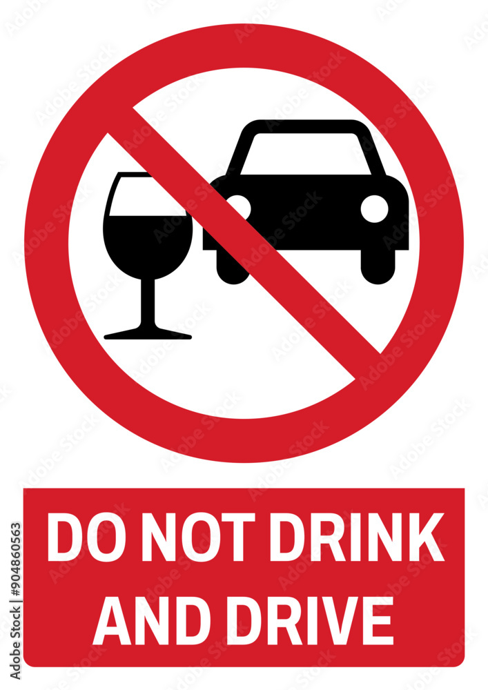 ISO prohibition safety signs_do not drink and drive size a4/a3/a2/a1 ...