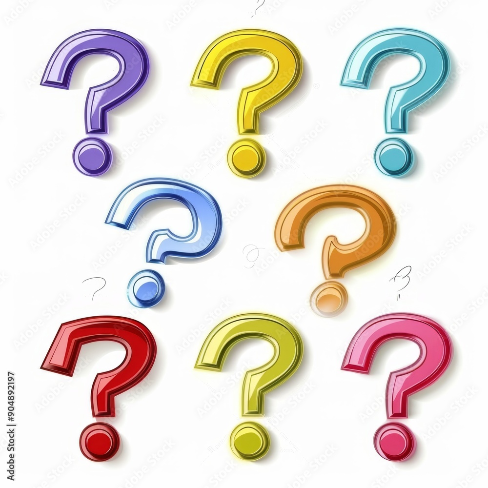 Question mark icon, quiz symbol, interrogation sign, simple rebus ...
