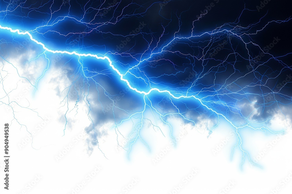 This high-resolution image features a sharp, detailed electric bolt ...