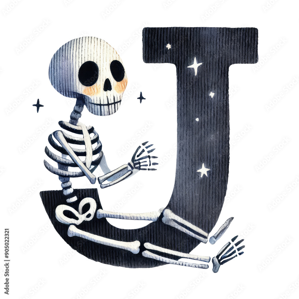 Letters Anatomy. ABC Alphabet. Skeleton Style. Hell Scary Alphabet ...