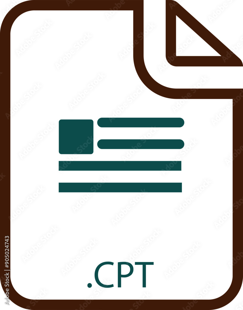 CPT File icon with symbols Stock Vector | Adobe Stock