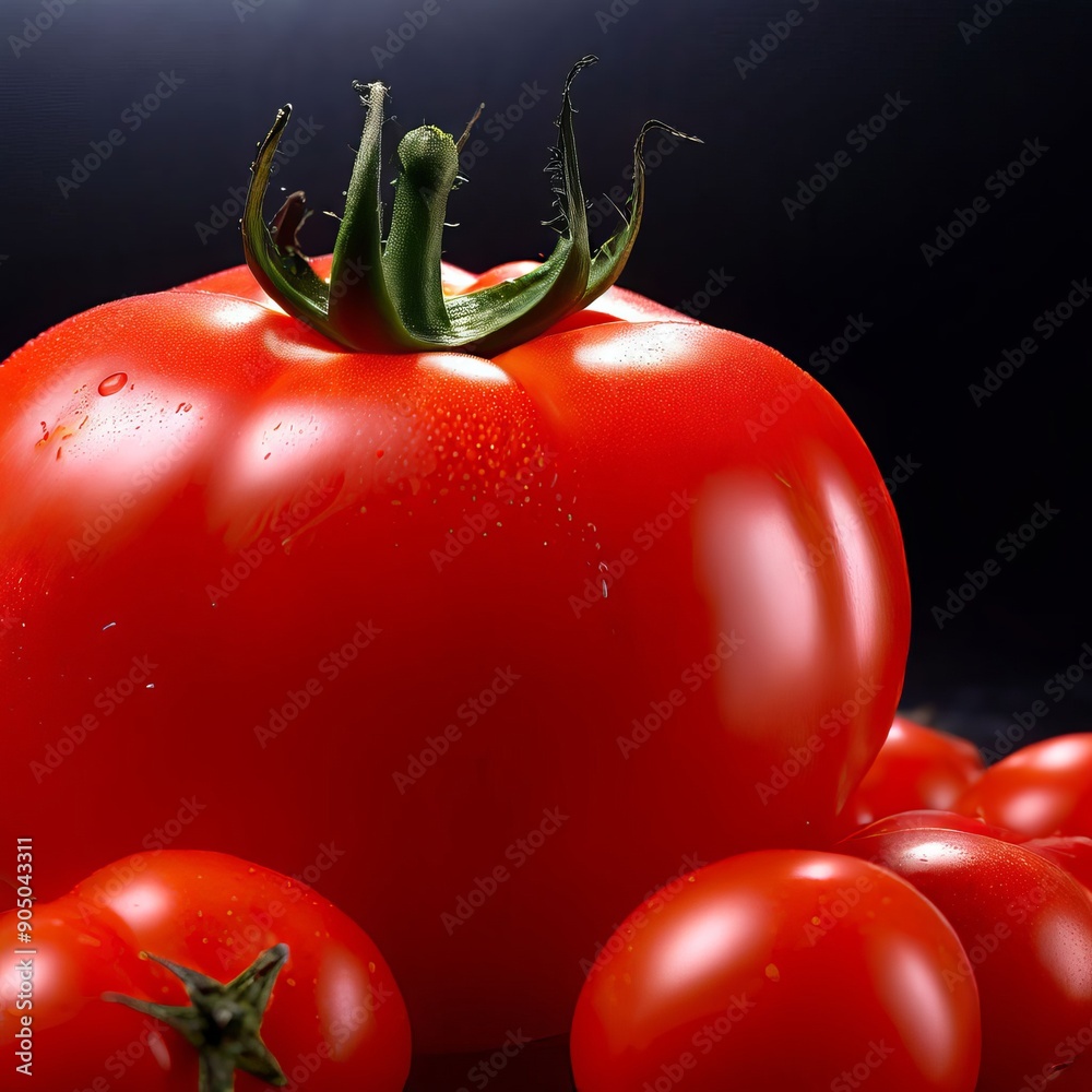 smooth tomato surface a glossy and smooth surface of a ripe toma Stock ...