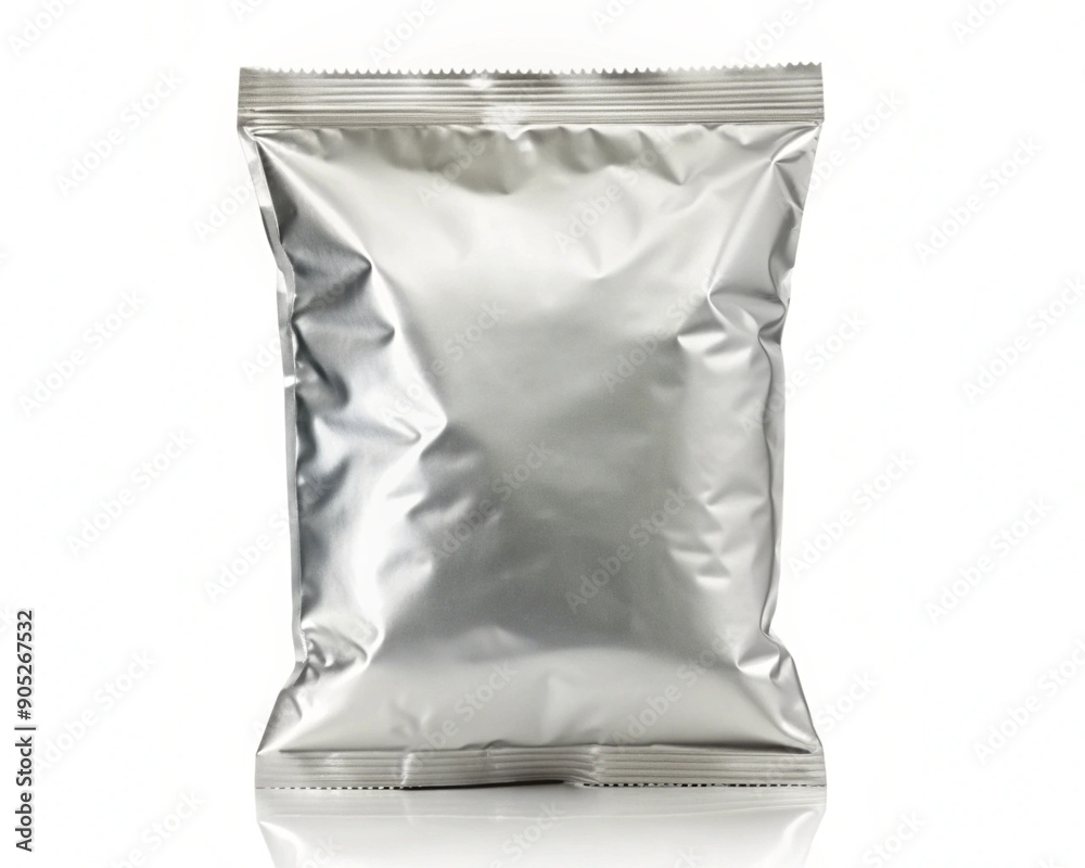 Blank chips bag mockup, food snack bag isolated on white background ...