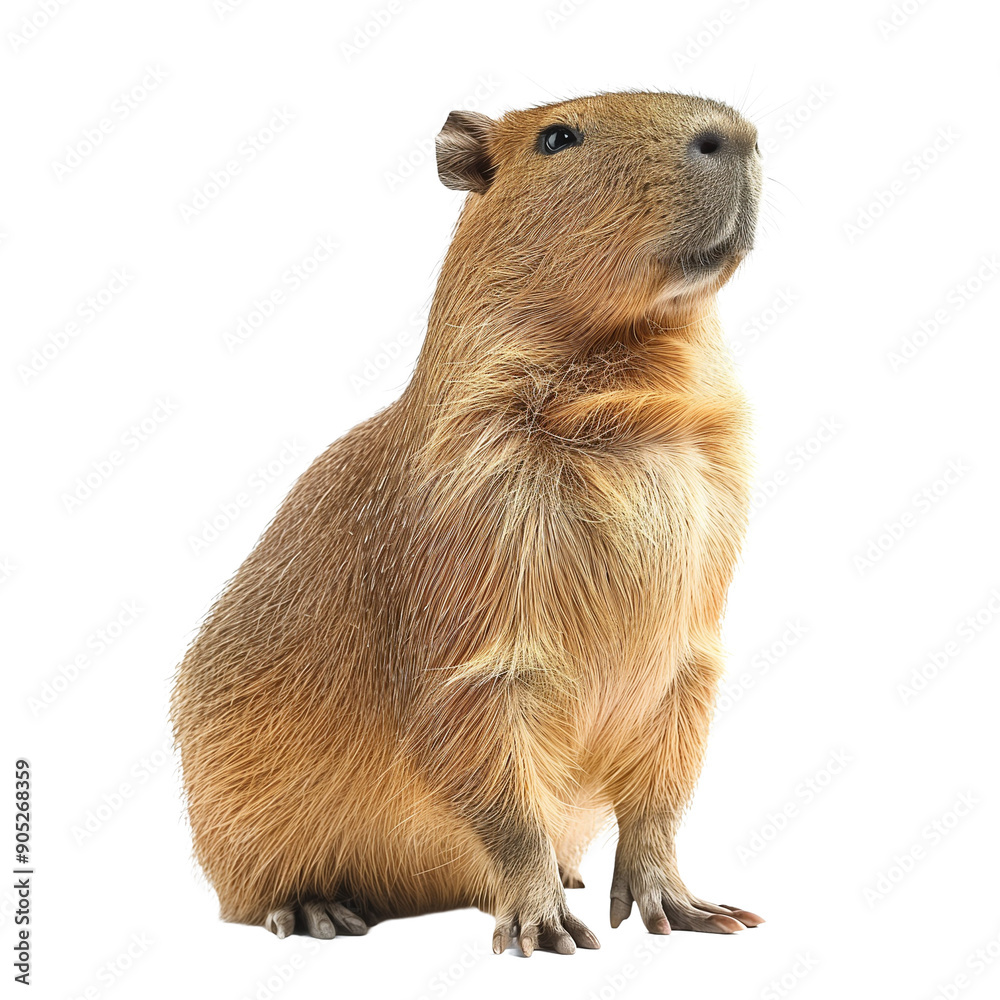 capybara sitting - isolated transparent background png Stock Photo ...