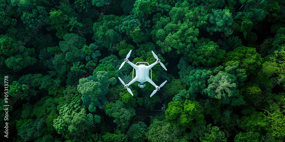 Enhancing Wildlife Conservation with Drone Surveillance. Concept ...