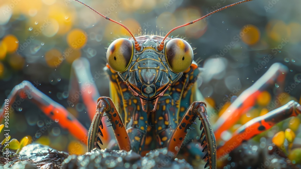 An 8K high-resolution 3D image of a diverse group of insects, including ...