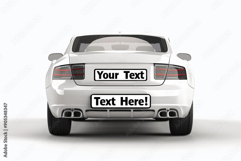 Isolated Car Text Template Web Graphic Your Text Here Blank White ...