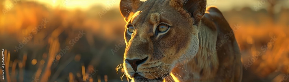 Capture the majestic grace of a robotic lioness in the Serengeti ...