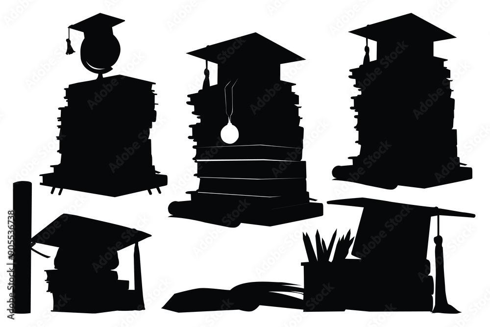 Education concept learning design with open book and education ...