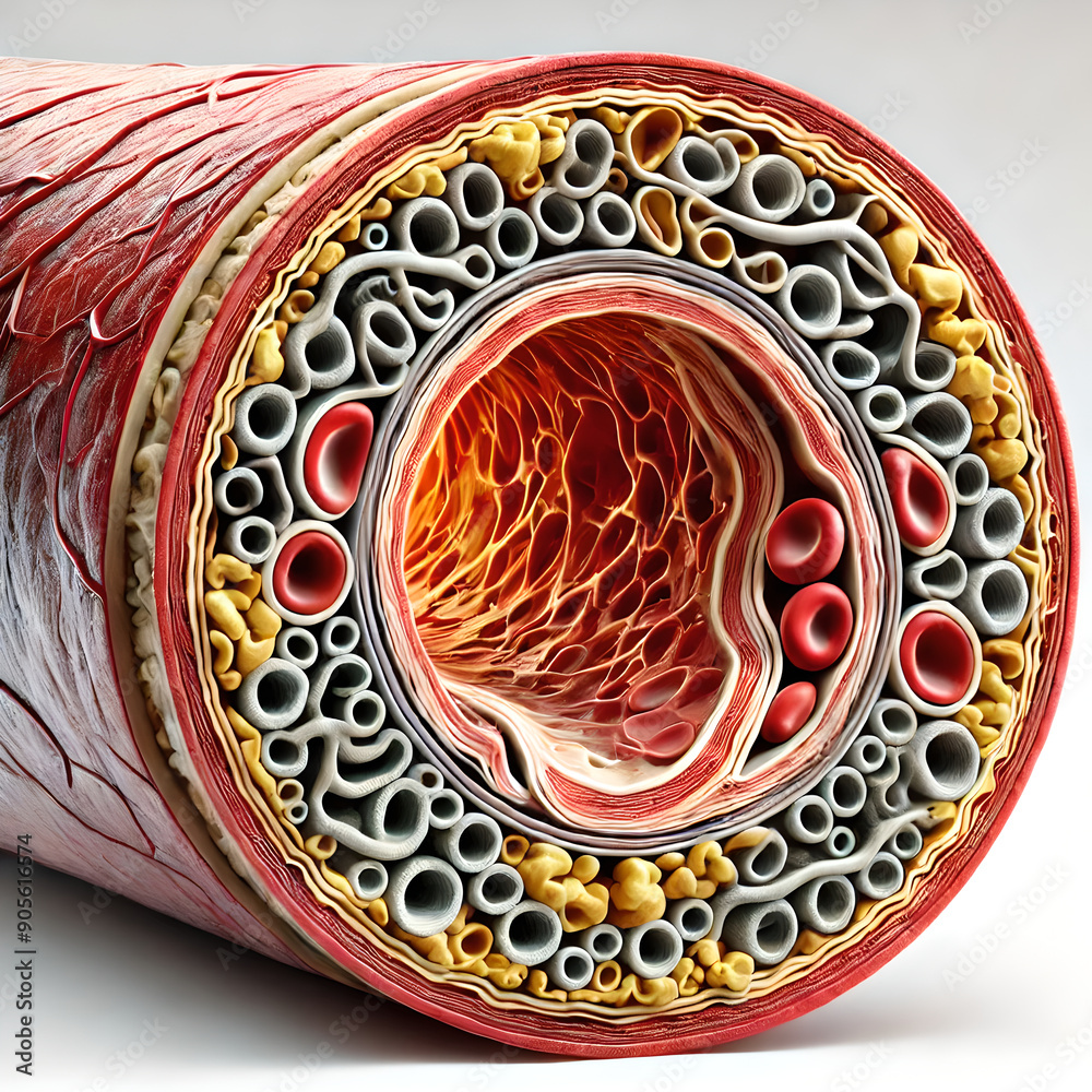 Hyperlipidemia: Atherosclerotic Blood Vessel with Plaque and High ...