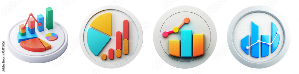 Chart clipart collection, symbol, logos, icons isolated on transparent ...