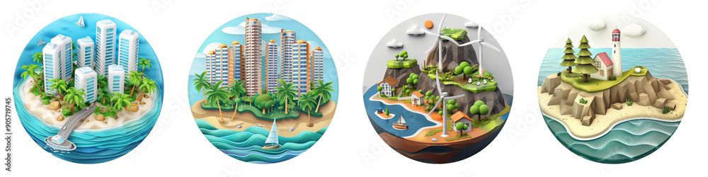 Coastal Development clipart collection, symbol, logos, icons isolated ...