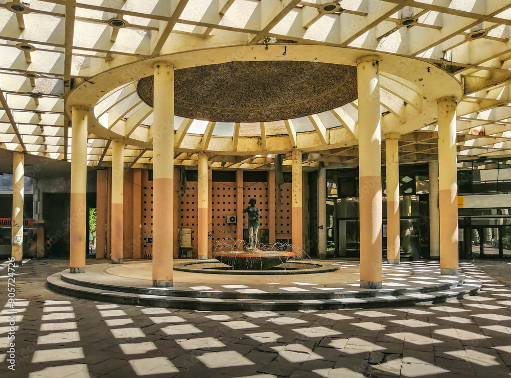 Belgrade, Serbia - July 1st 2019: Bezistan, a covered passage connecting the Terazije Square and ...