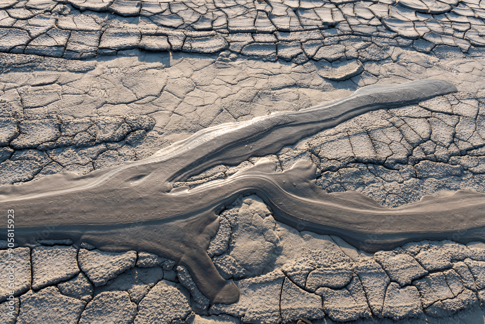 Foto de Stock Mud rivers in Berca, Buzau, Romania. This is a unique ...