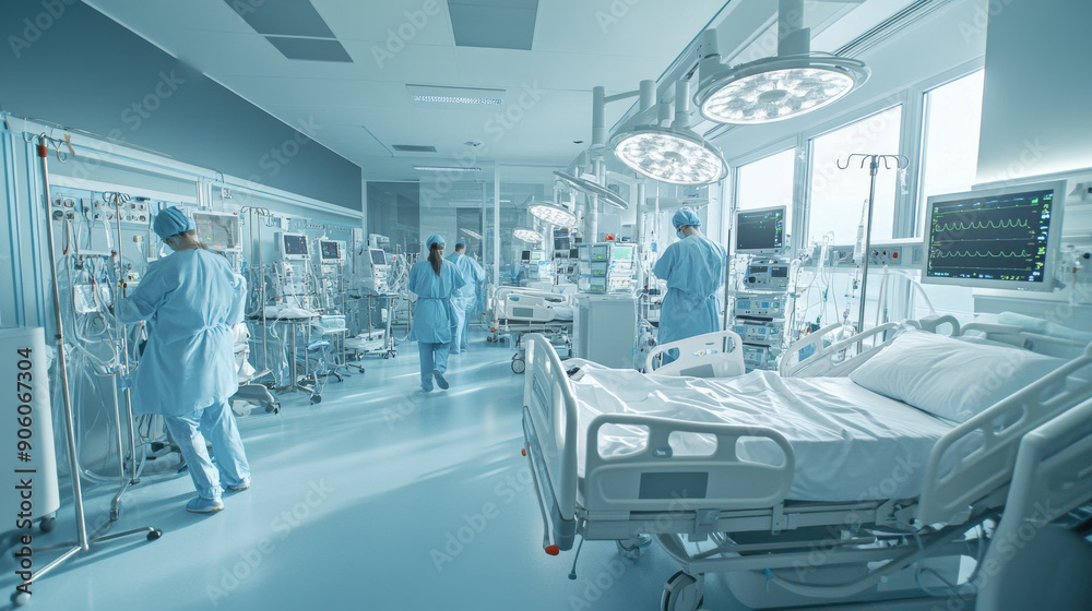 interior of the modern hospitals with all the latest amenities and ...
