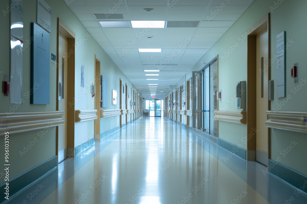 Interior of a modern hospital, operation theater, intensive care unit ...