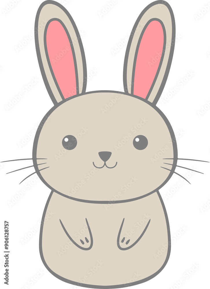 Cute bunny drawing clipart design illustration Stock Photo | Adobe Stock