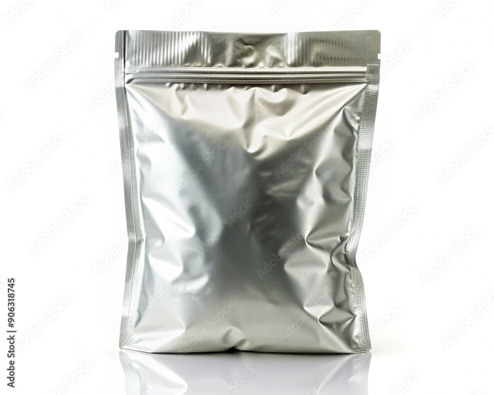 Blank chips bag mockup, food snack bag isolated on white background ...