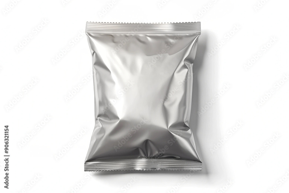 Blank chips bag mockup, food snack bag isolated on white background ...