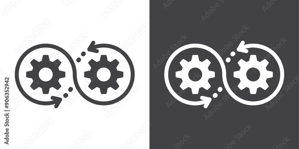 Devops icon Thin line illustration set Stock Vector | Adobe Stock