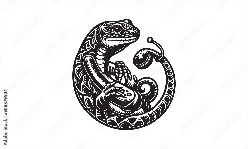 reptiles vector kitten icon logo cartoon character illustration doodle ...