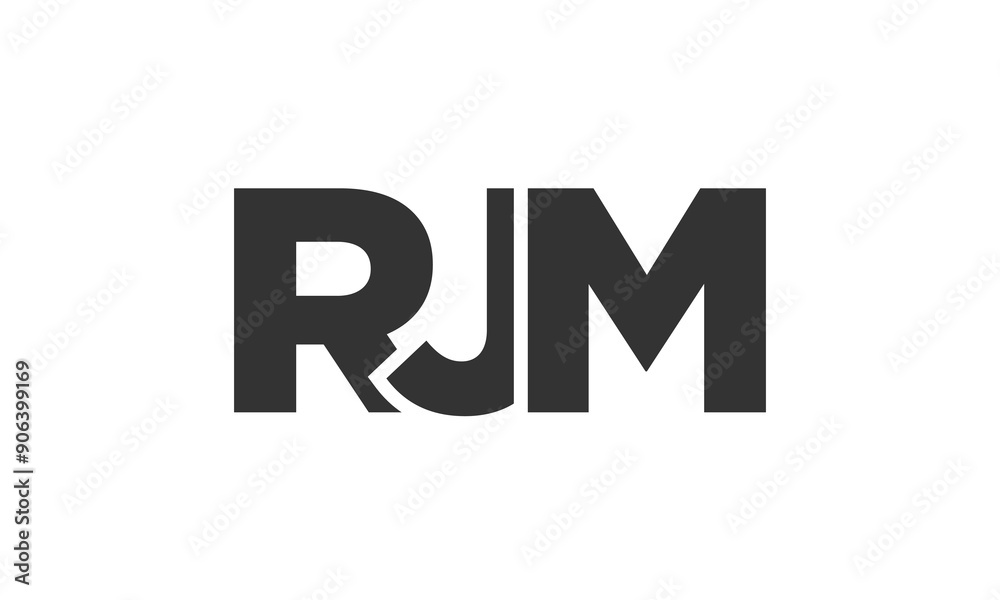 RJM logo design template with strong and modern bold text. Initial ...