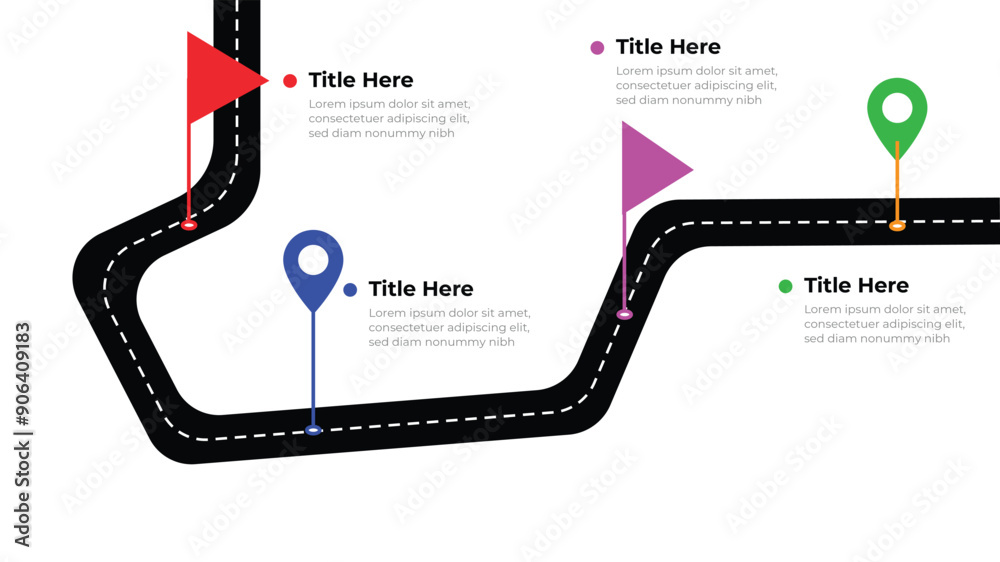 Navigation roadmap infographic timeline, presenting a structured ...