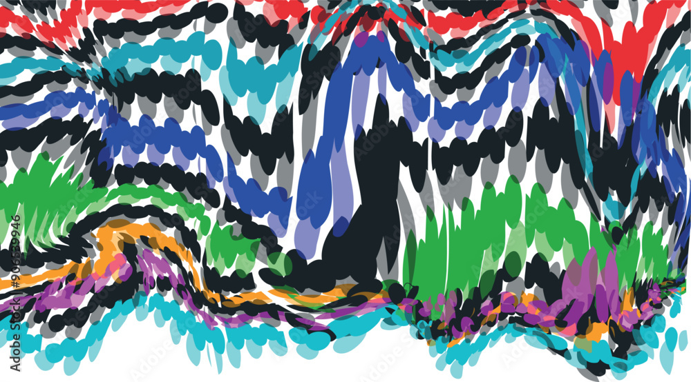 The color texture consists of distorted spots. At the bottom, the ...