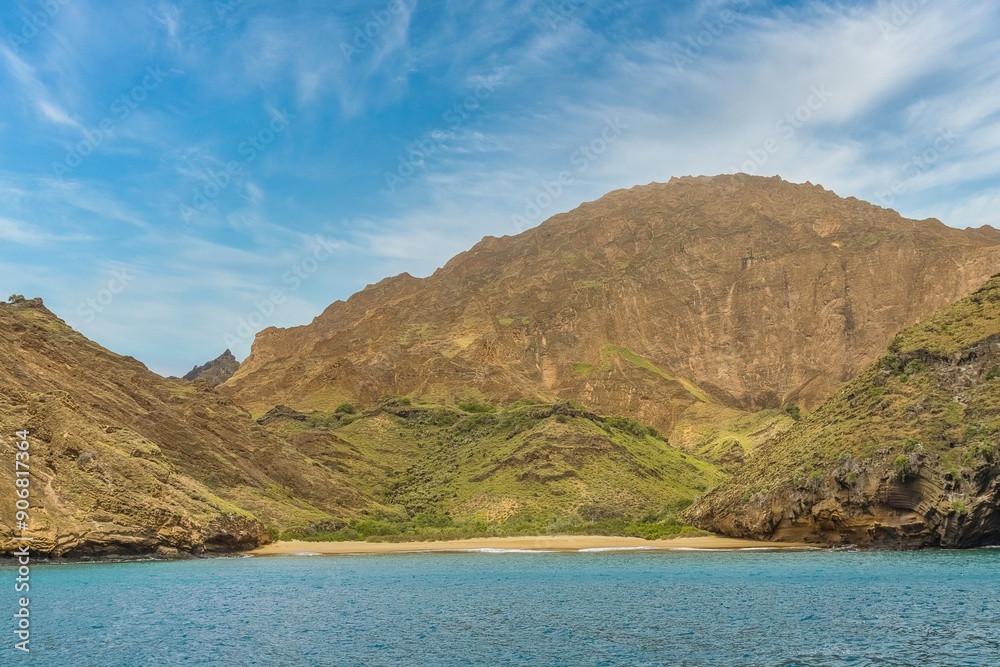 Pitt Point, a volcanic tuff formation on San Cristobal Island ...