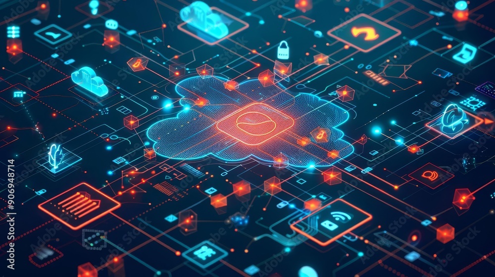 Network map showing edge nodes providing secure access to cloud ...