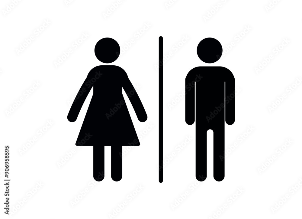 Printable Toilet Icon Set: Ladies and Gents Restroom Signs, Bathroom ...