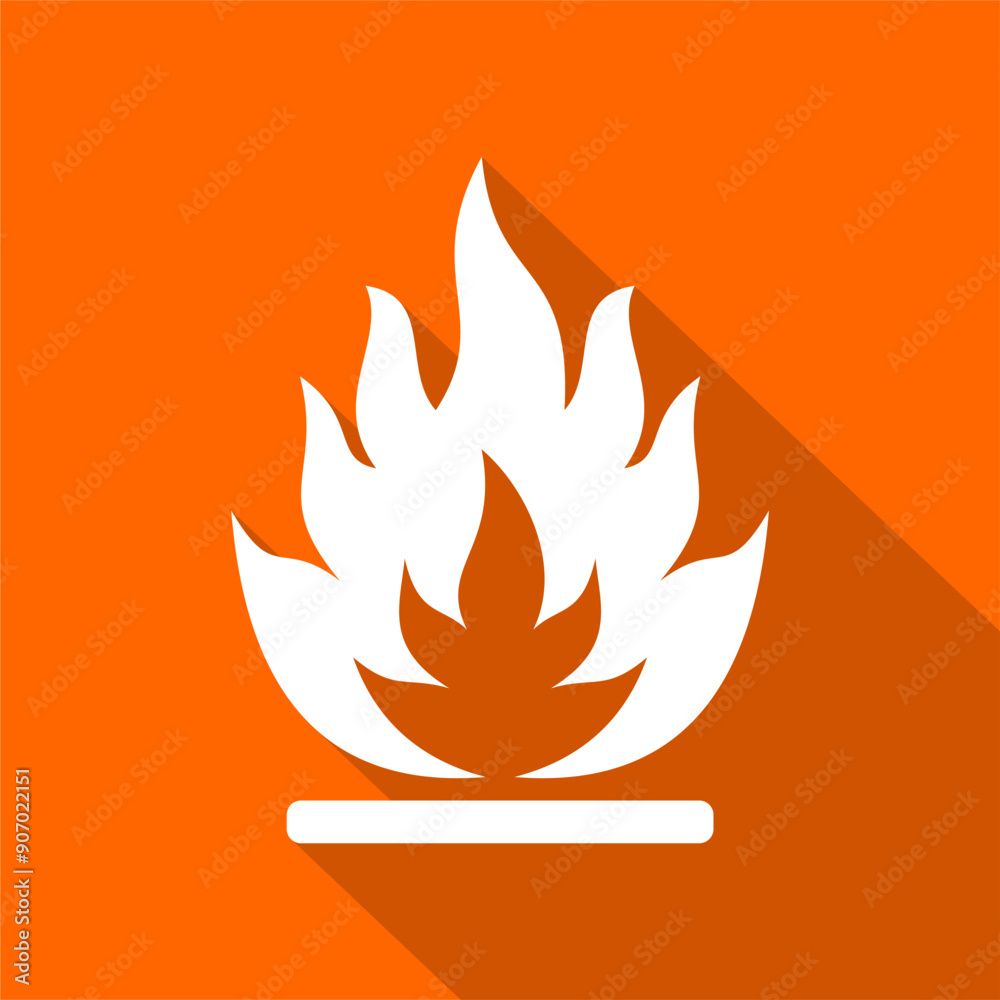 Flammable substances symbol. Vector illustration of GHS hazard with ... Flammable substances symbol. Vector illustration of GHS hazard with ...