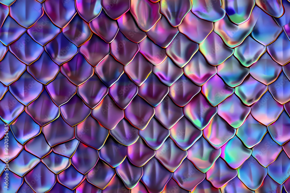 Seamless iridescent neon snake skin texture pattern. Realistic style ...