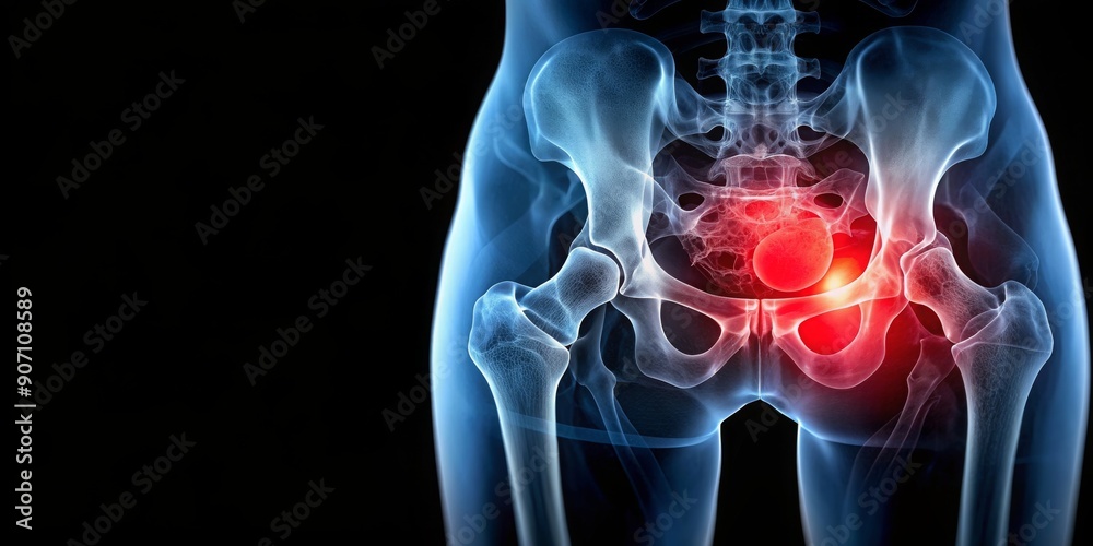 Ilustración de Stock X-ray showing inflammation and degeneration in the ...