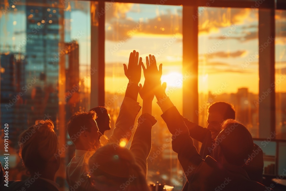 Celebrating teamwork: joy of achieving goals, accomplishing tasks with ...