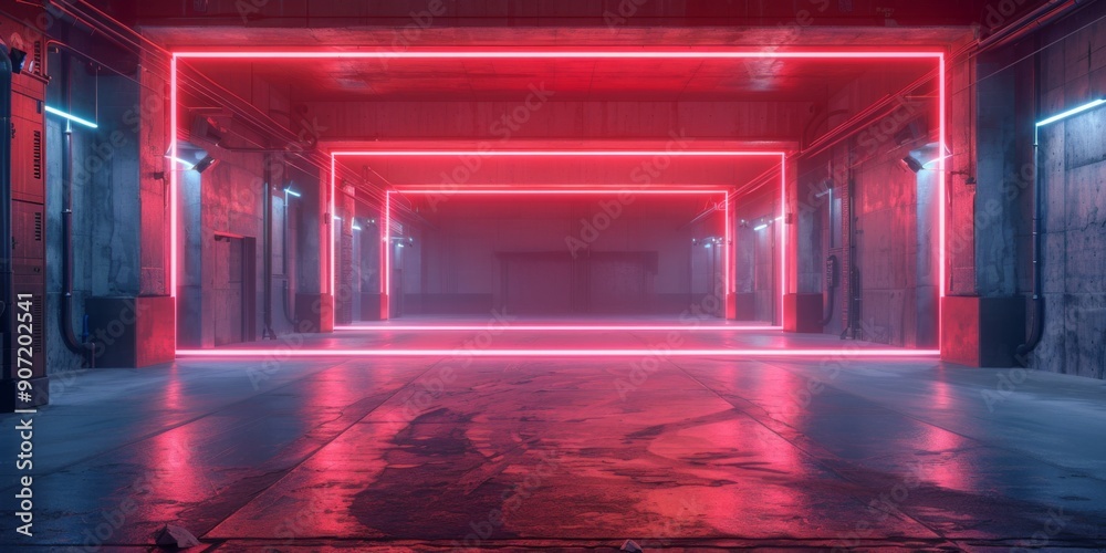 Retro-Futuristic Cyber Arcade: A 3D Rendered Sci-Fi Themed Exhibition ...