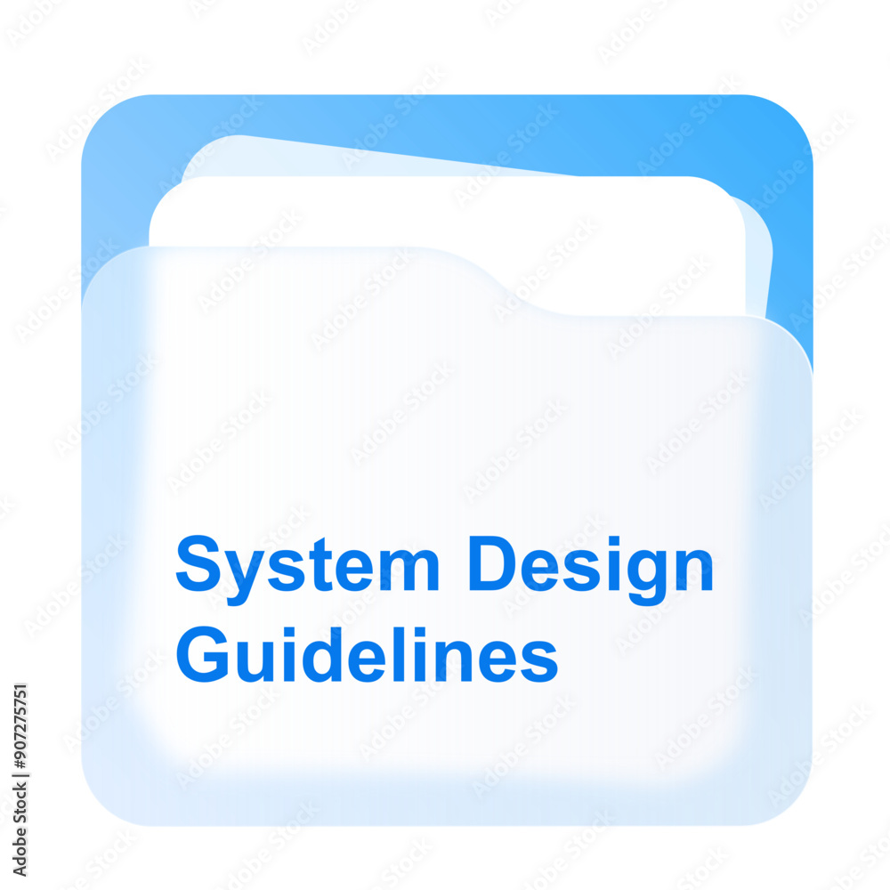 System Design Guidelines Widget File Folder Storage Glassmorphism UI Icon Sign and Symbol Design ...