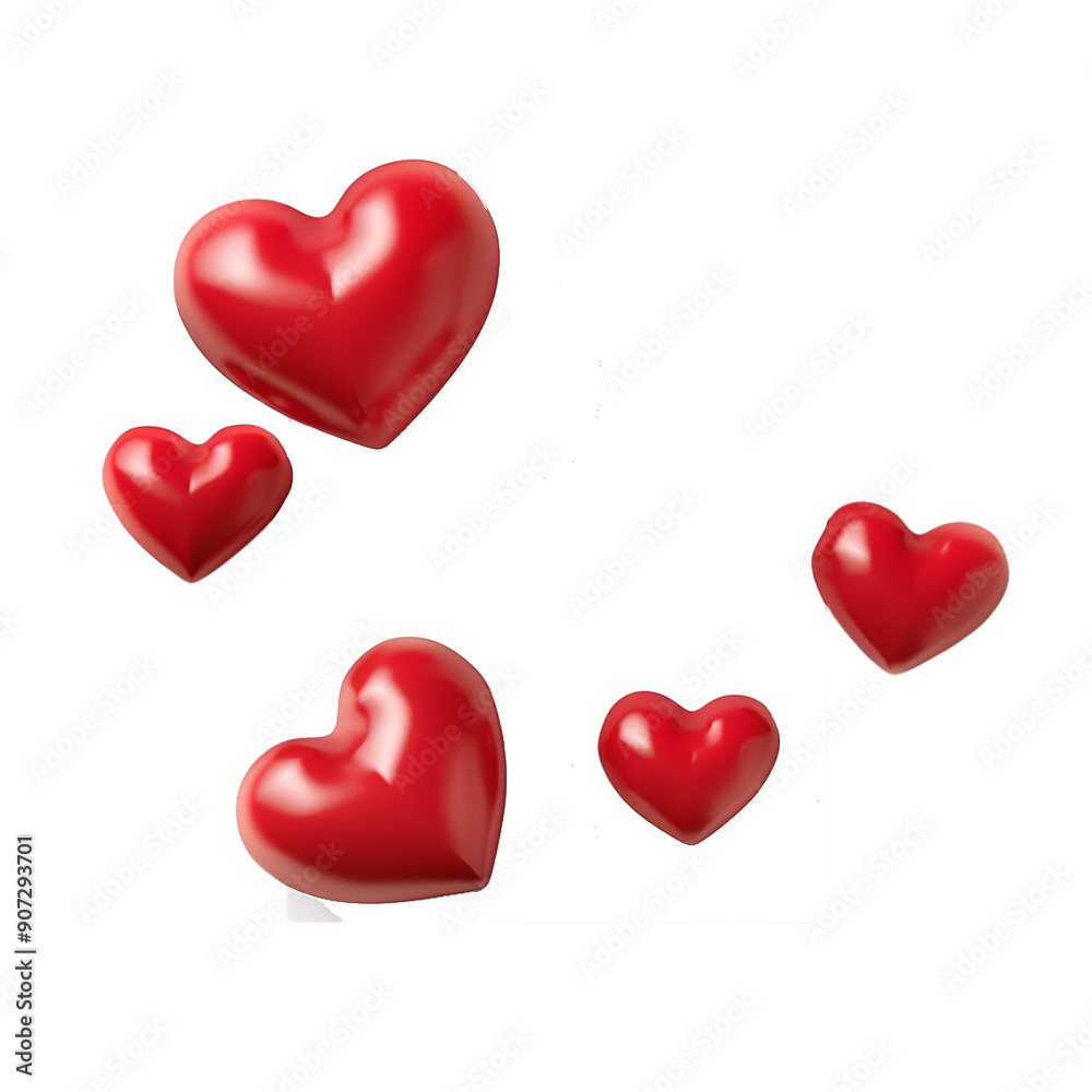 Love-Themed Cartoon Style, isolated, transparent background, white ...