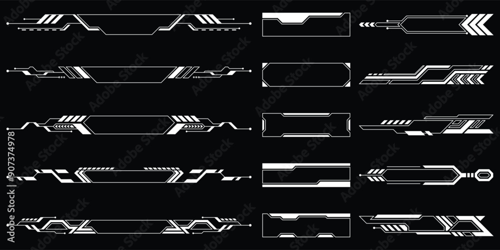 Sci-fi futuristic hud dashboard display virtual reality technology ...